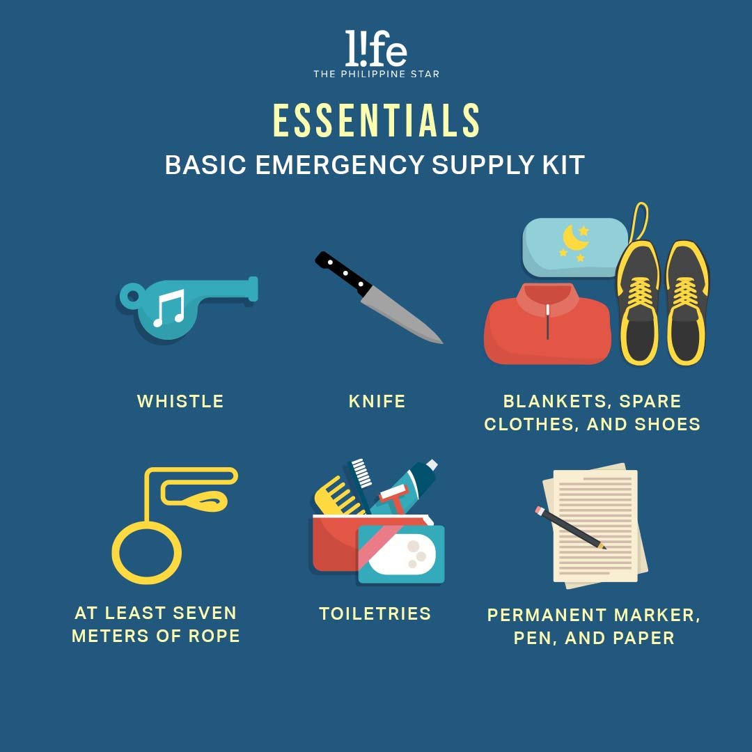 What Goes Into A Disaster Go bag Here s A Checklist L fe The Philippine Star